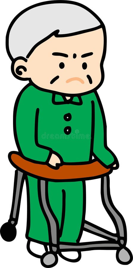 High Quality Vector of Old Lady Needs Help Walking Stock Vector ...