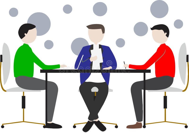 High Quality Vector of Work Discussion Activities with Business ...