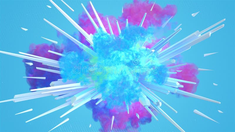 Colored Smoke Explosion in 4K Stock Footage - Video of color, boom ...