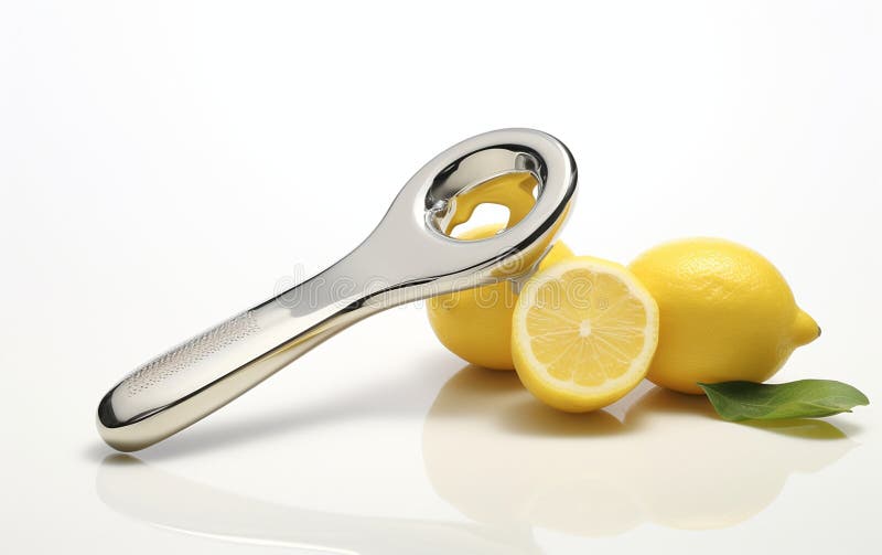 High-Quality White Lemon Squeezer for Every Kitchen Stock Photo - Image ...