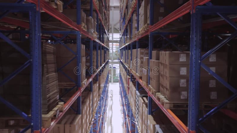 Warehouse storage going up stock footage. Video of moving - 189415798