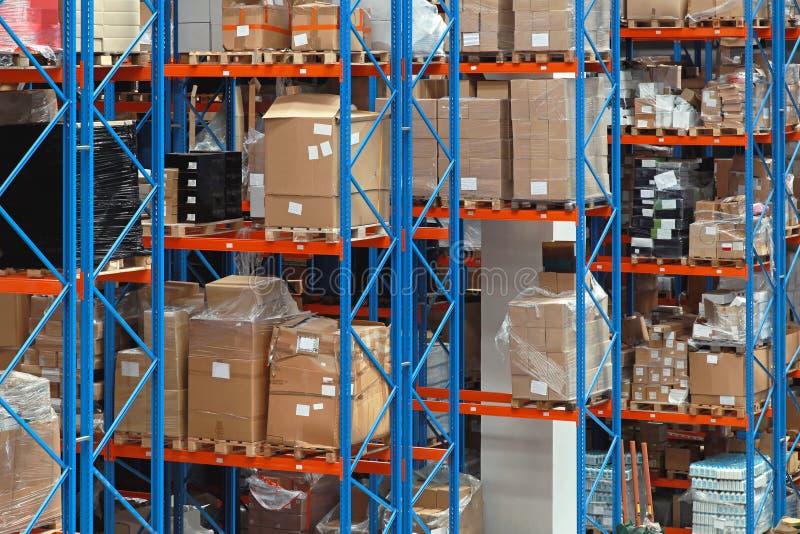 High rack shelving stock photo. Image of system, pallets - 36202906