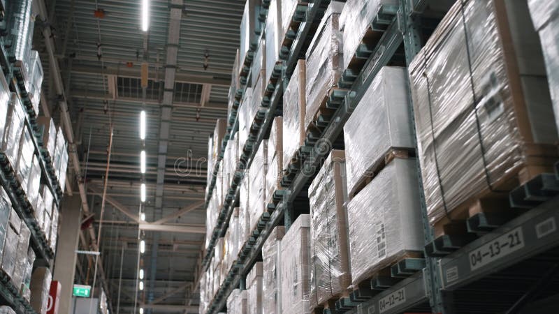 Pathway between Racks with Lines for Vehicle and Walking Stock Video ...