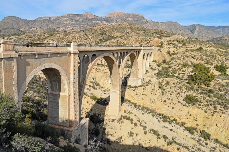 A High Railway Viaduct - Spectacular Bridge Over Gorge Stock Image ...