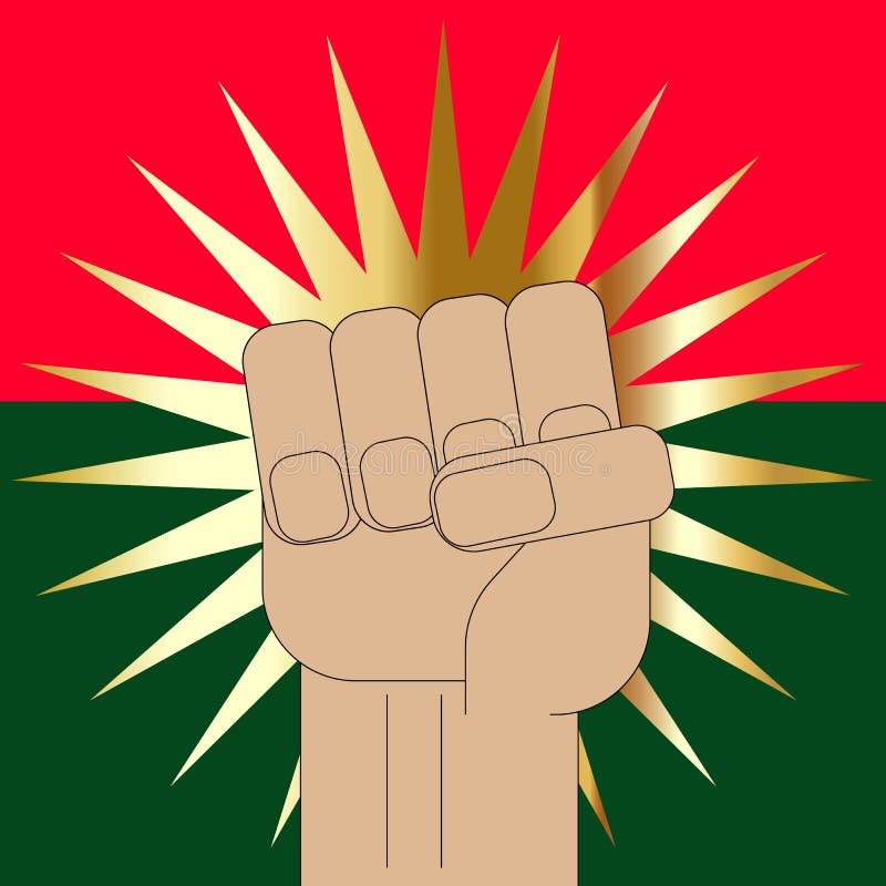 High Raised Fist Fight for Rights Stock Vector - Illustration of punch ...