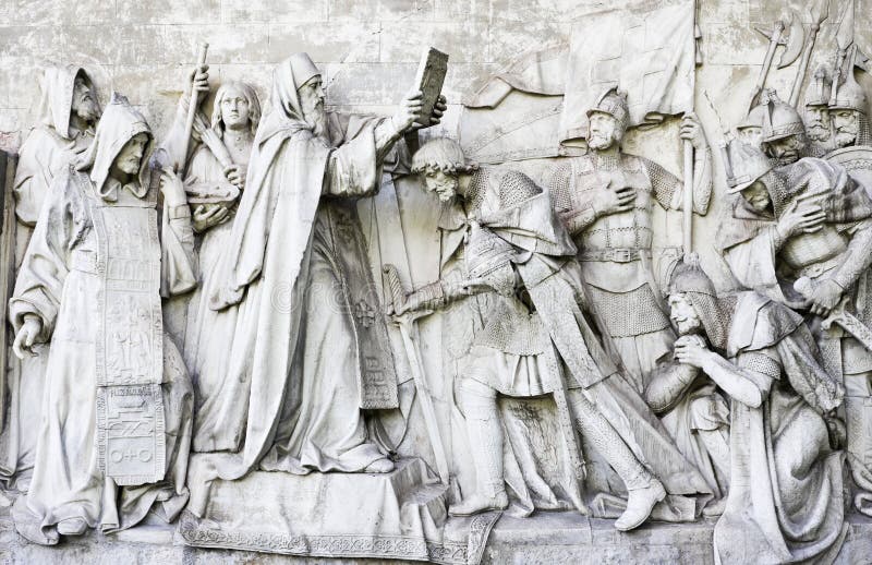 High Relief Sculpture of Greek Mythology Stock Photo - Image of brown ...