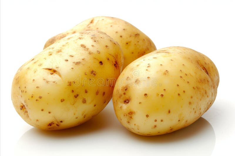 High Res Image of Fresh Uncooked Potato on White Backdrop for Ads ...