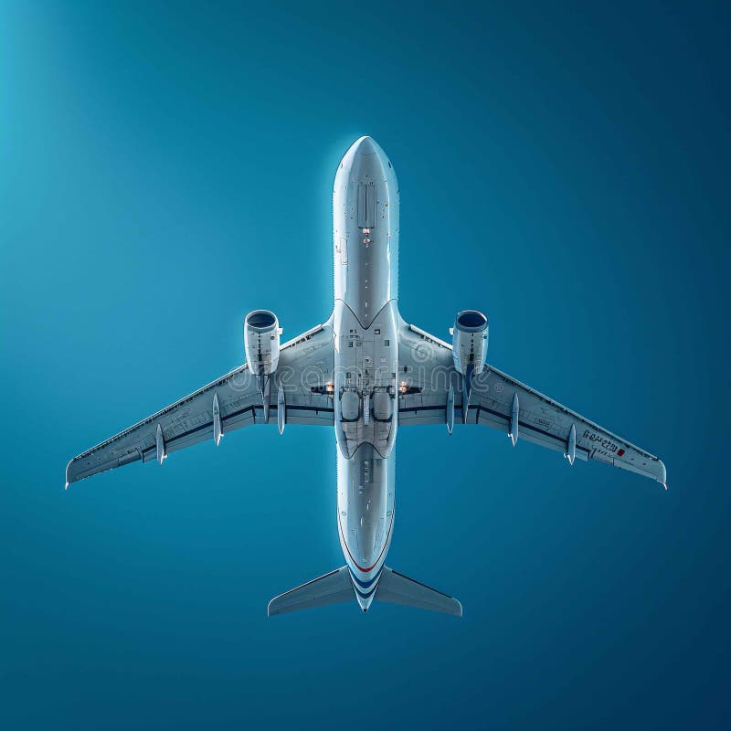 High-res Jet Image Against a Blue Sky Backdrop. Stock Illustration ...