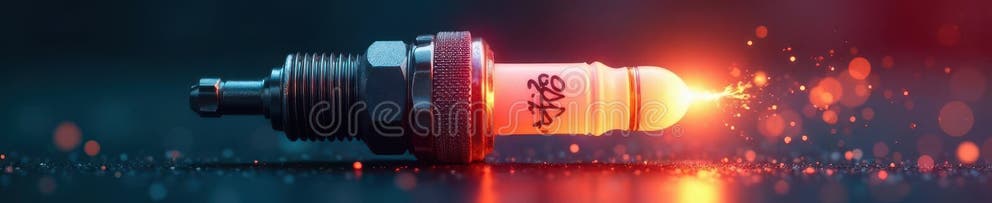 High Res Spark Plug, Engine Component Macro Shot, Internal Combustion ...