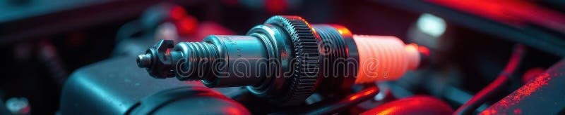 High Res Spark Plug, Engine Component Macro Shot, Internal Combustion ...