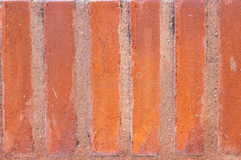 High Res of a Vibrant Rough Regular and Parallel Orange Vertical Bricks ...
