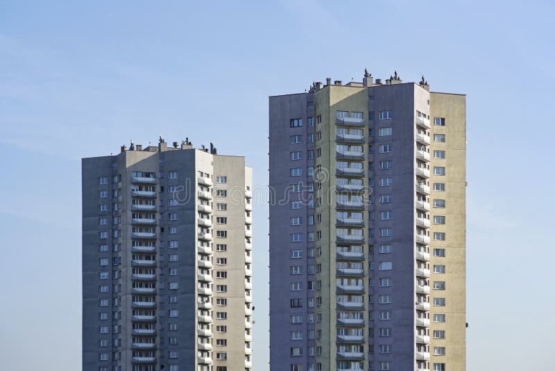 High residential buildings stock image. Image of apartment - 211368695