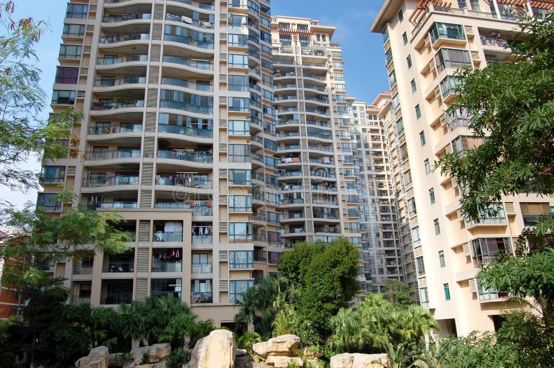 High residential buildings stock photo. Image of capacity - 25212434