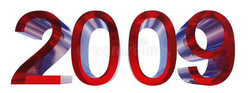 Year 2009 3d rendered stock illustration. Illustration of pass - 6971394