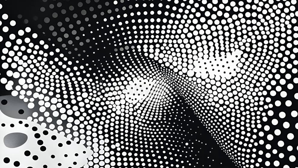 High-Resolution Black-and-White Halftone Texture – Vintage Comic Book ...