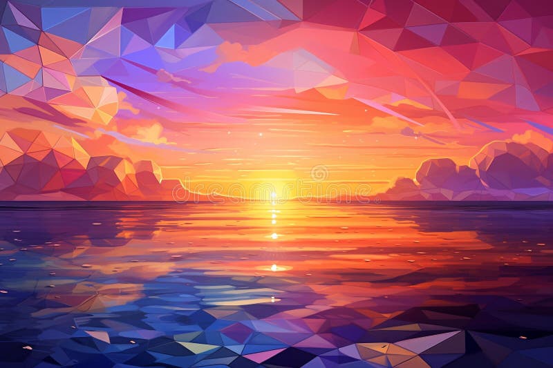 Geometricsunset Stock Illustrations – 1 Geometricsunset Stock ...