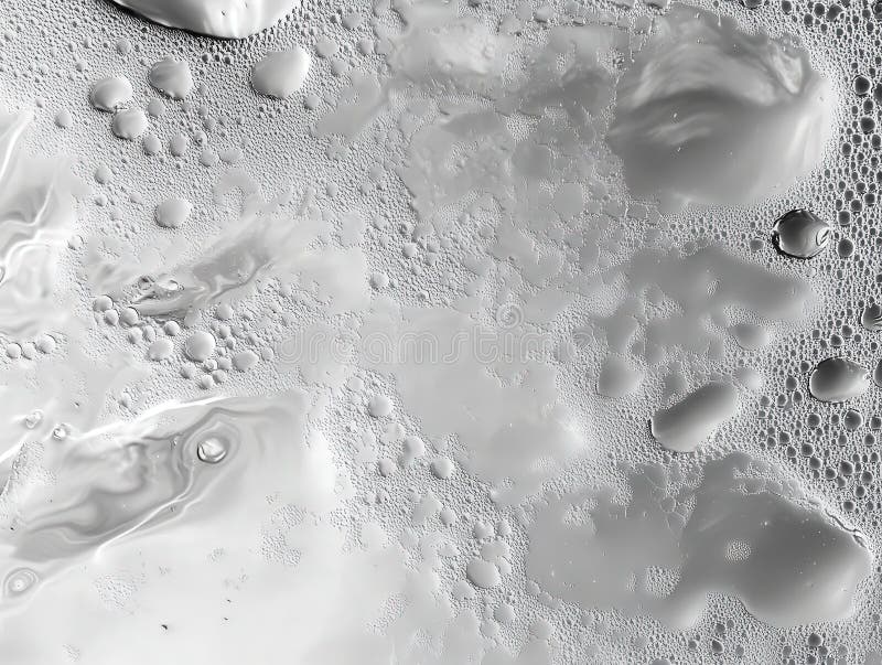 Abstract Silver Bubbles on a Smooth Metallic Surface Stock Photo ...