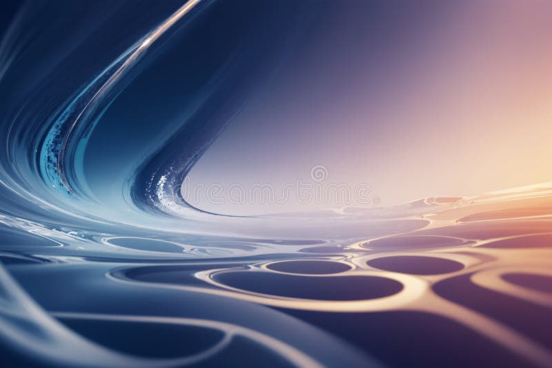High-resolution Abstract Ripple Design Featuring Futuristic Intertwined ...