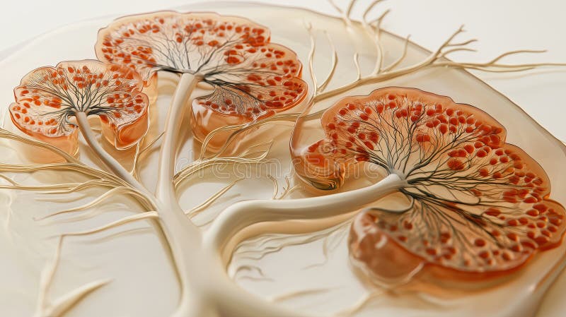 Illustration of Human Kidneys with Detailed Nephron Structures – High ...