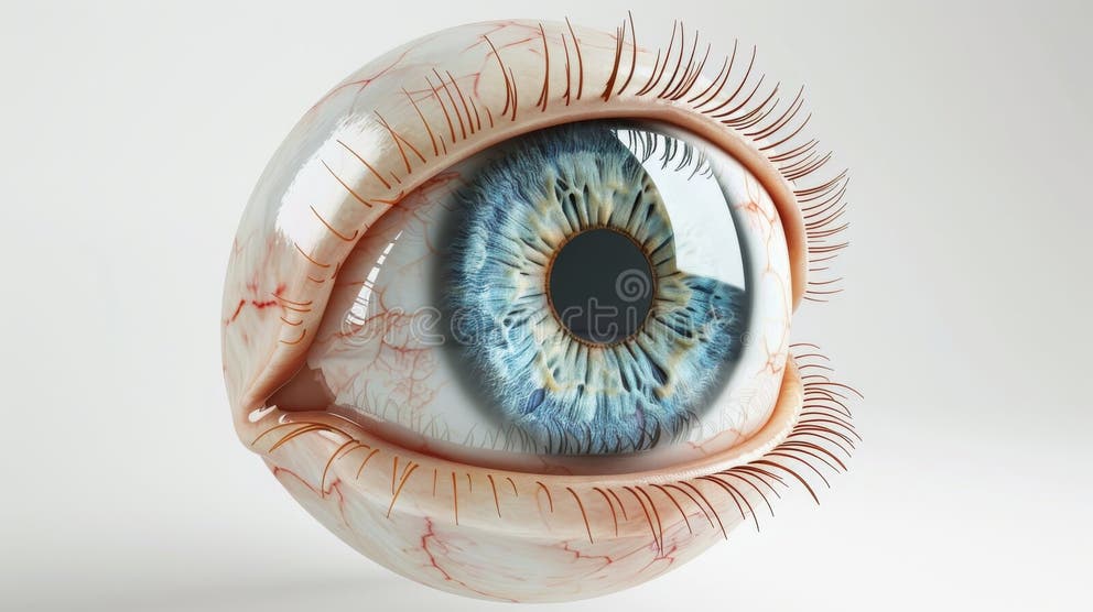 A High Resolution Anatomy of the Human Eye Featuring the Iris and Veins ...