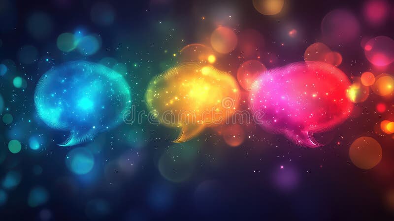High-Resolution Background Image Featuring Speech Bubbles and Message ...