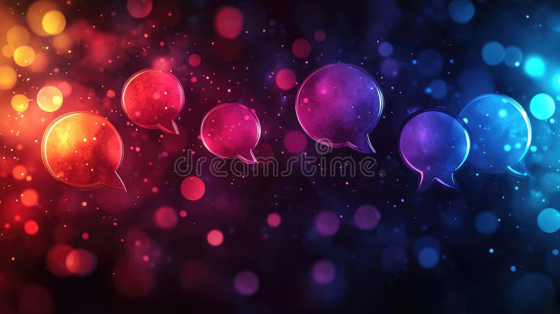 High-Resolution Background Image Featuring Speech Bubbles and Message ...