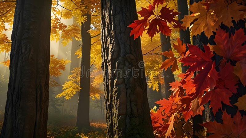 A High-resolution Background for a Maple Leaf-themed Poster, Featuring ...