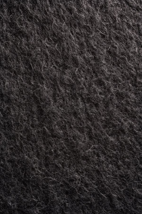 High-Resolution Black Felt Texture with Wool Fiber Pattern Stock ...