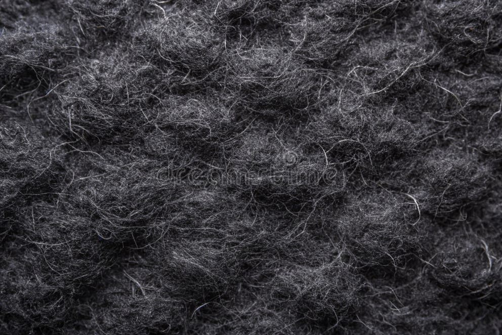 High-Resolution Black Felt Texture with Wool Fiber Pattern Stock ...