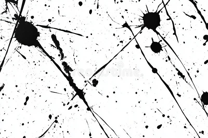 High-resolution Black Ink Splatters on a White Background Create an ...