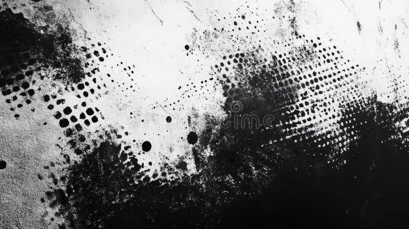 Abstract Black and White Ink Texture: Grunge Overlay Background Stock ...