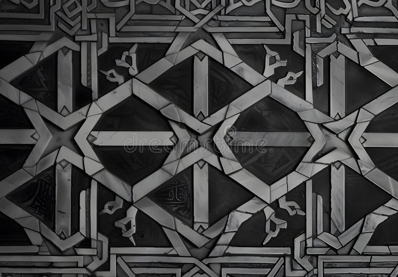 Moroccan Islamic Geometric Pattern Wall Art Stock Illustration ...