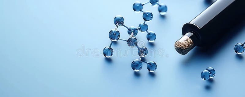 High Resolution Blue Molecules and Applicator on Surface, Volatile ...