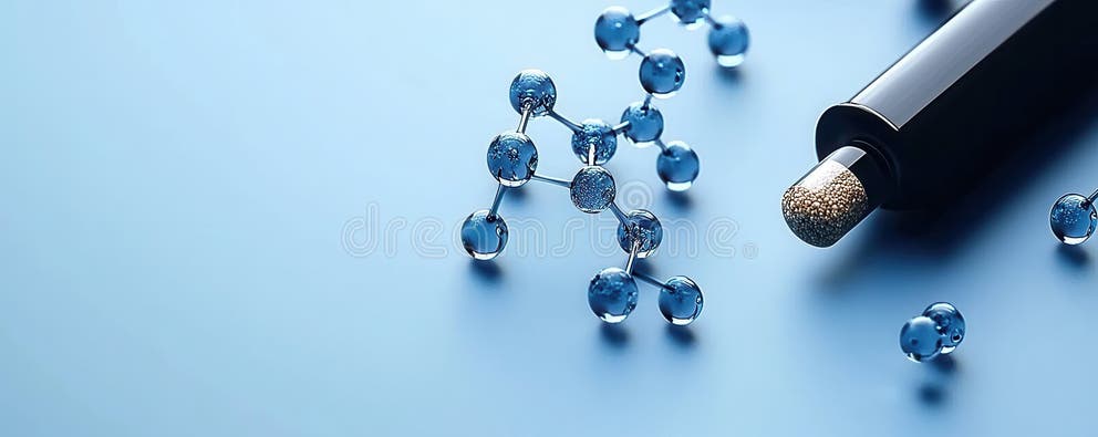 High Resolution Blue Molecules and Applicator on Surface, Volatile ...