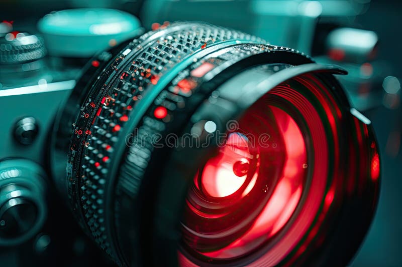 The High Resolution Camera and Lense Stock Image - Image of button ...