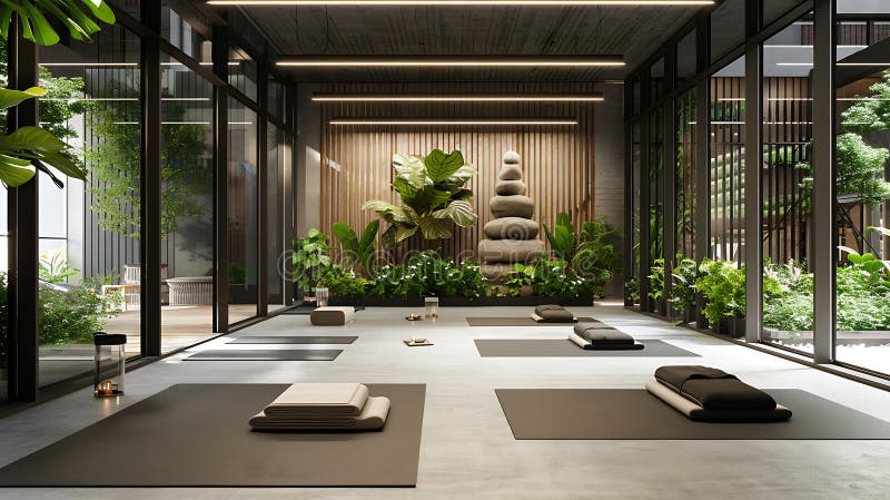 High-resolution Capture of a Wellness-focused Workplace, Yoga Session ...