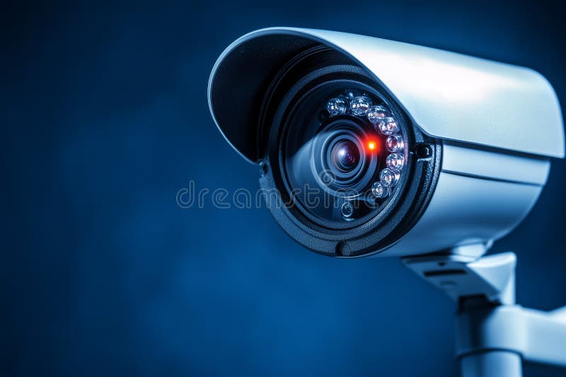 High-Resolution CCTV Camera Ready for Mobile Connection in Modern ...