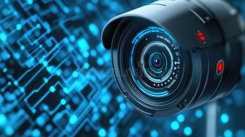 High-resolution CCTV Camera on Surveillance Duty. Stock Illustration ...
