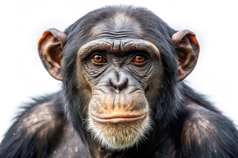 High Resolution Chimpanzee Face Portrait Capturing Vivid Details ...