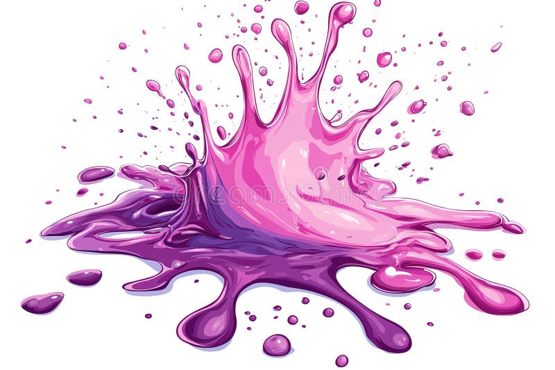 Abstract Pink & Purple Ink Splash: Vibrant Vector Clipart for Design ...
