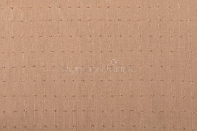 Indian Cotton Tan Coloured Fabric with Knots Stock Photo - Image of ...