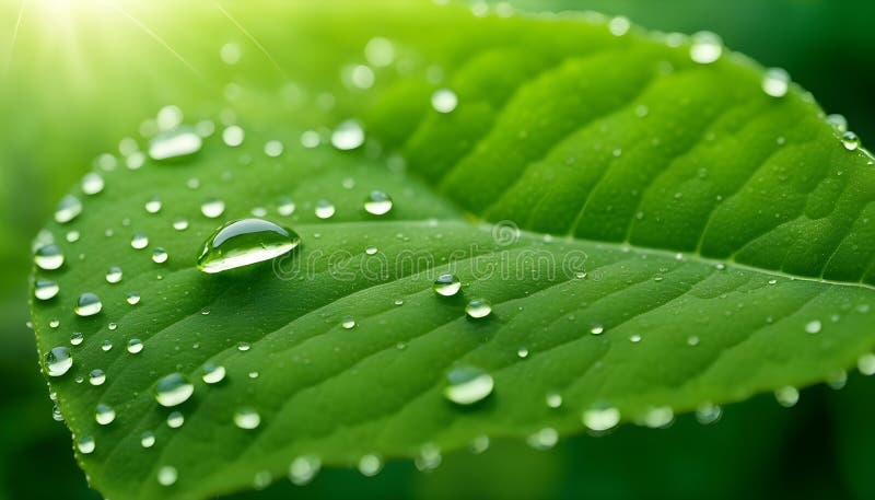 A High-resolution, Close-up Image of a Lush, Emerald Green Leaf ...
