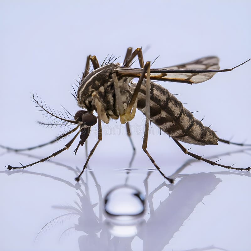 A High Resolution Close Up Image of a Mosquito Stock Illustration ...