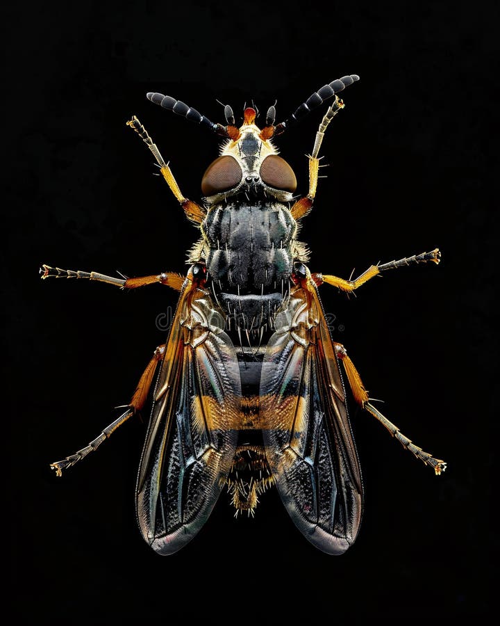 High-Resolution Close-Up Images of Various Insects on Black Background ...