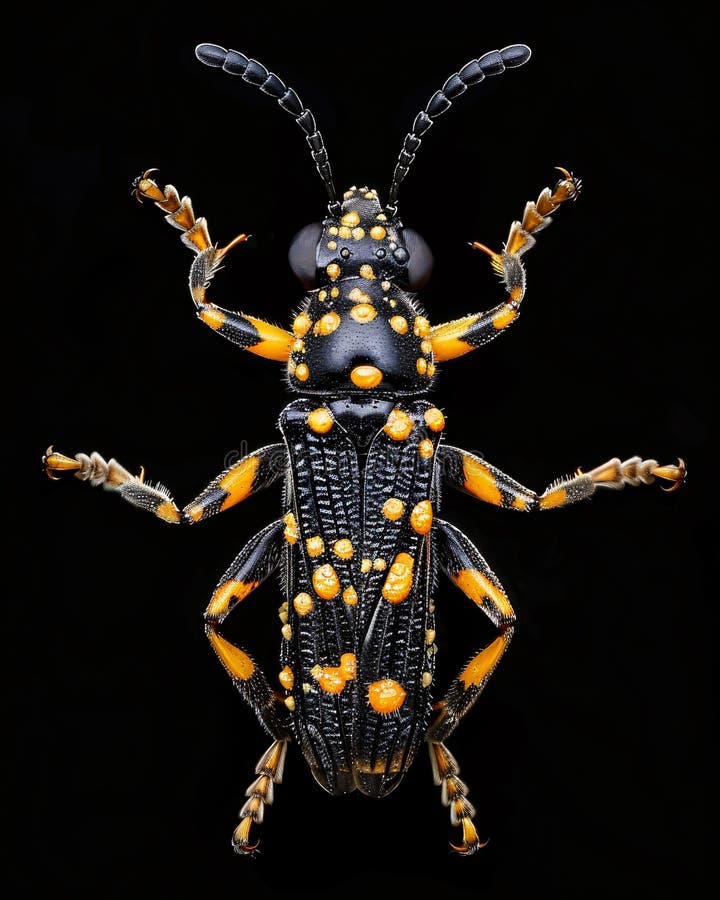 High-Resolution Close-Up Images of Various Insects on Black Background ...