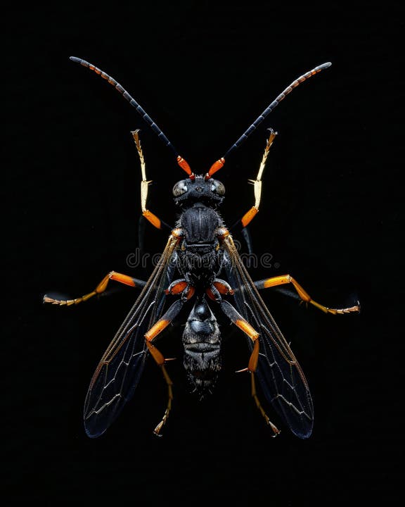 High-Resolution Close-Up Images of Various Insects on Black Background ...