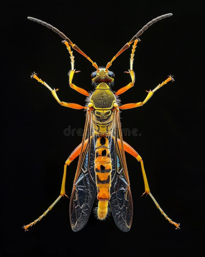 High-Resolution Close-Up Images of Various Insects on Black Background ...