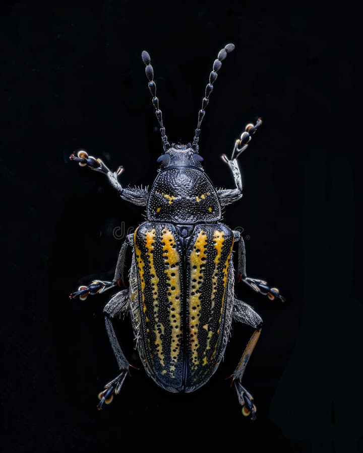 High-Resolution Close-Up Images of Various Insects on Black Background ...