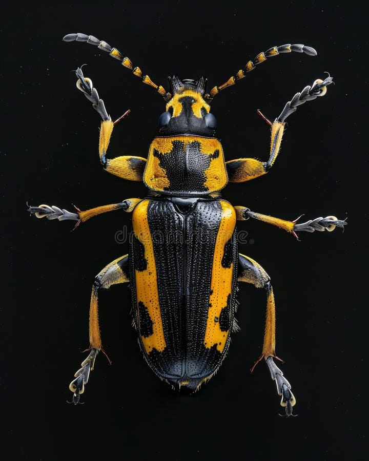 High-Resolution Close-Up Images of Various Insects on Black Background ...