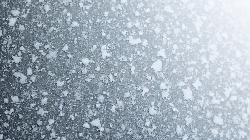 High-Resolution Close-Up, Intricate Snow Dusting Pattern on Gray ...